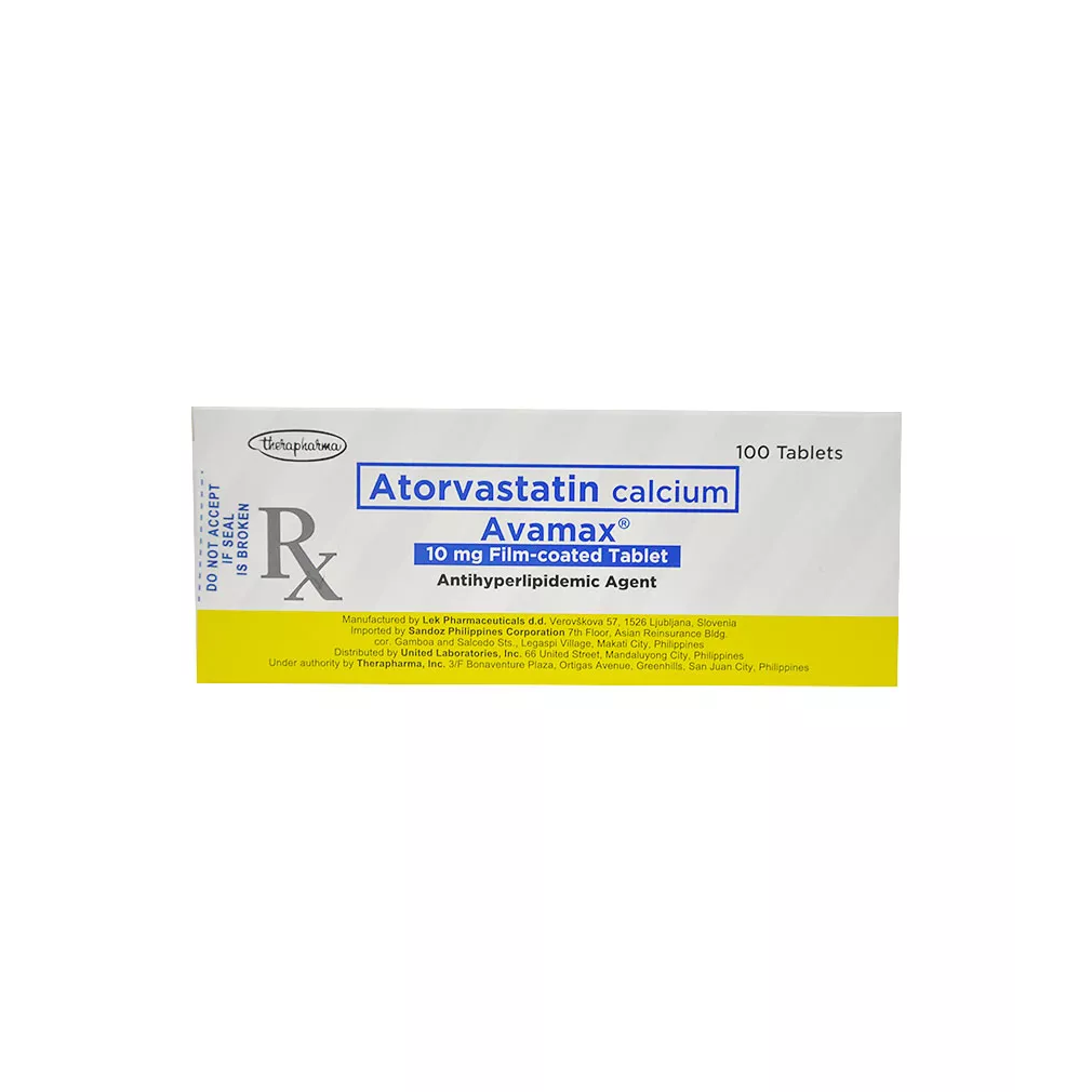 AVAMAX Atorvastatin Calcium 10mg Film-Coated Tablet 1's price in the ...
